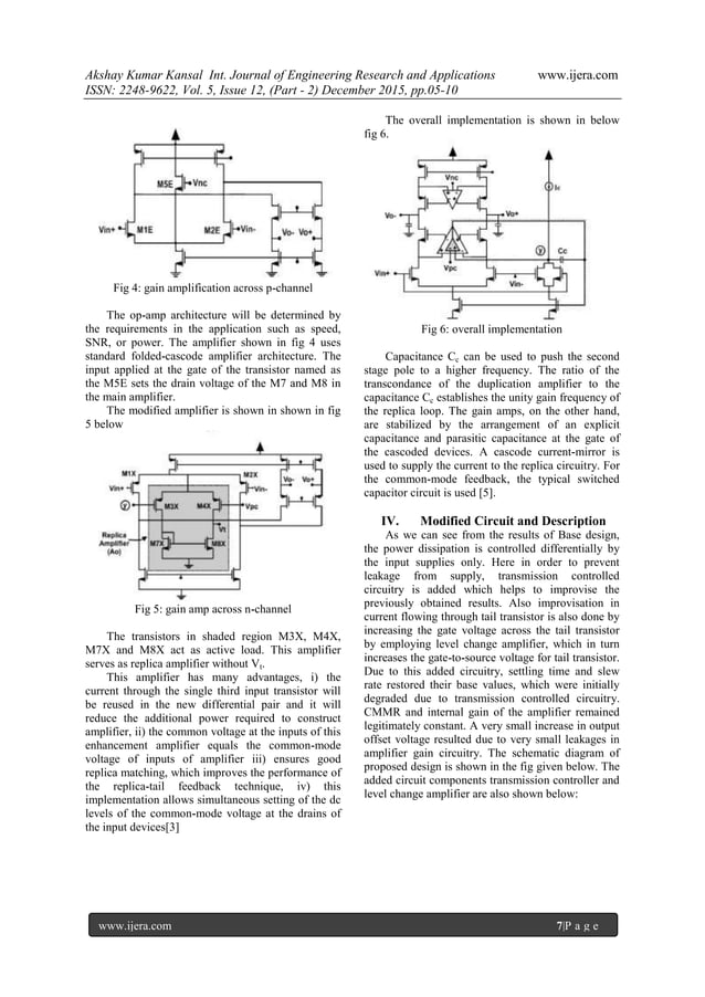Low Power and Fast Transient High Swing CMOS Telescopic Operational Amplifier | PDF