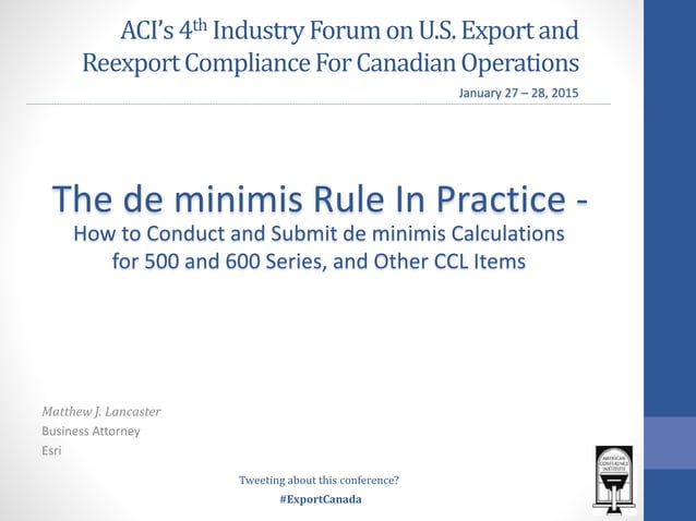 The de minimis Rule In Practice | PPTX | Business | Business and Finance