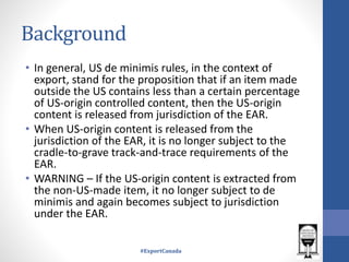 The de minimis Rule In Practice | PPTX