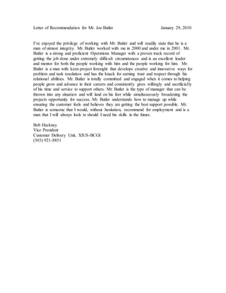 Letters of Recommendation | DOCX