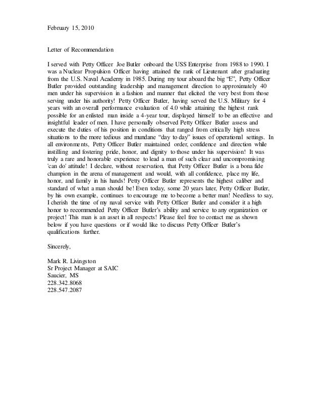 Letters of Recommendation