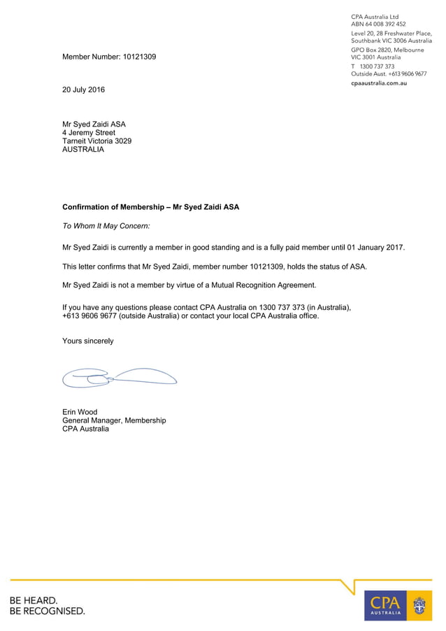 Letter of Good Standing | PDF