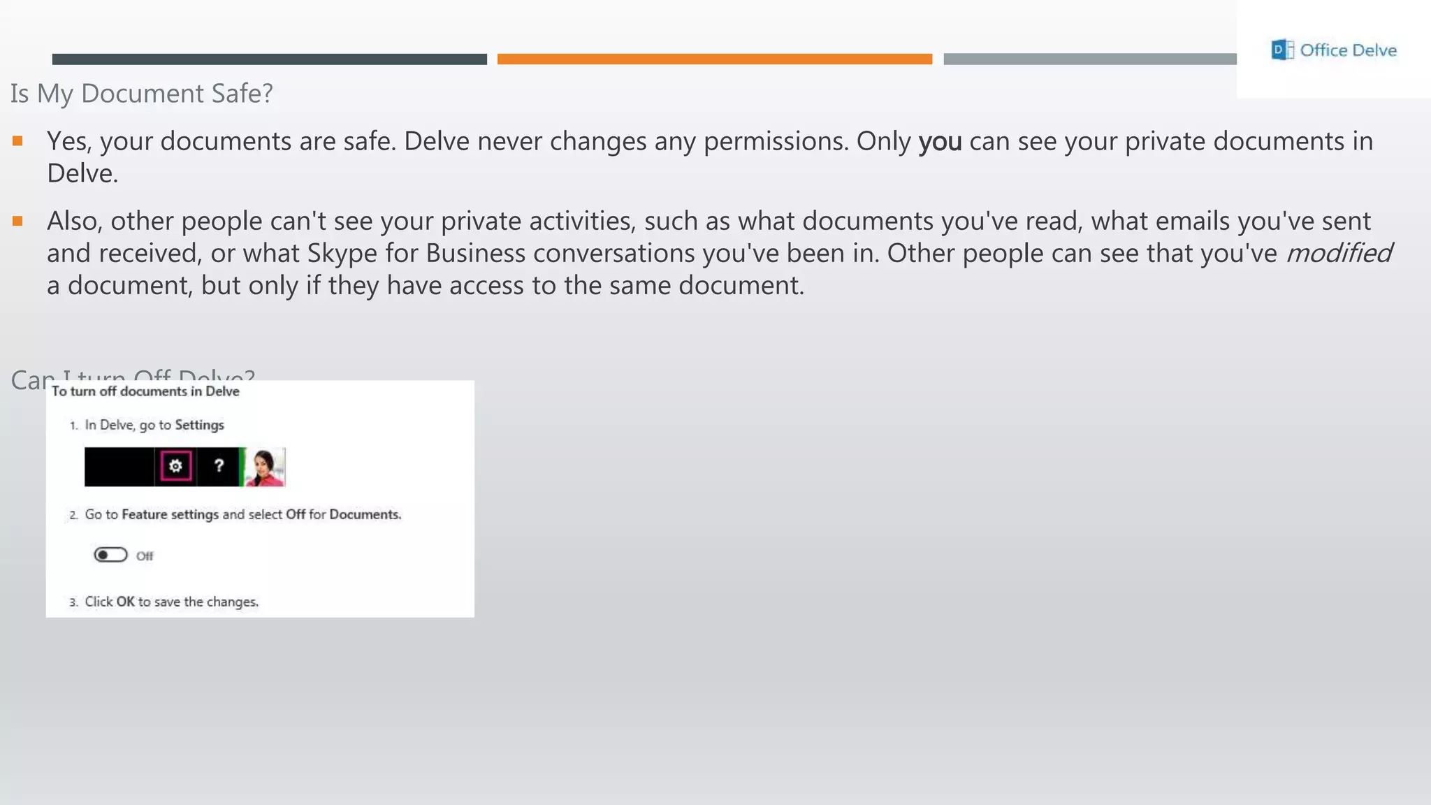Office 365 DELVE V1 | PPTX