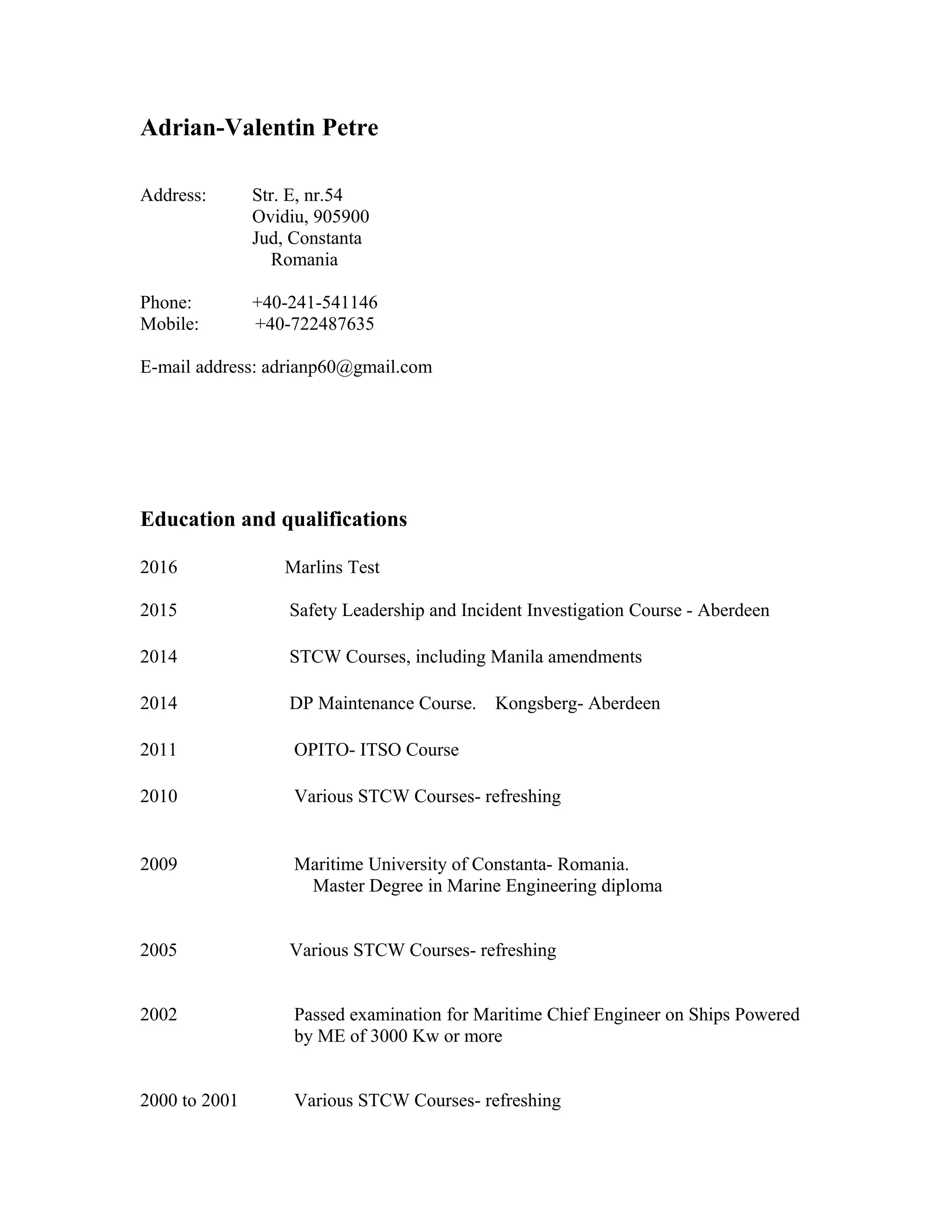 Adrian Valentin Petre | PDF