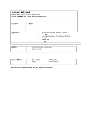 Nabeel Ahmad | DOCX