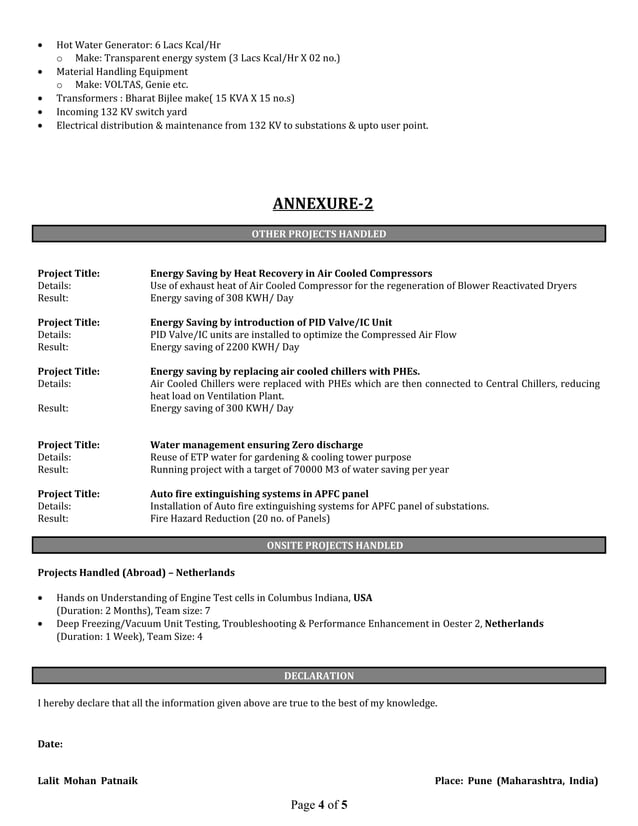 Resume(Lalit Patnaik-Int) | PDF