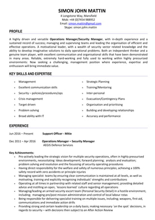 CV_ SIMON JOHN MATTIN | PDF