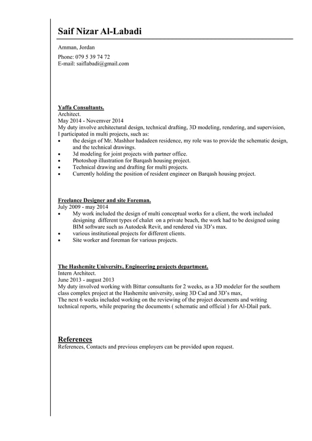 Saif Al-Labadi CV | PDF