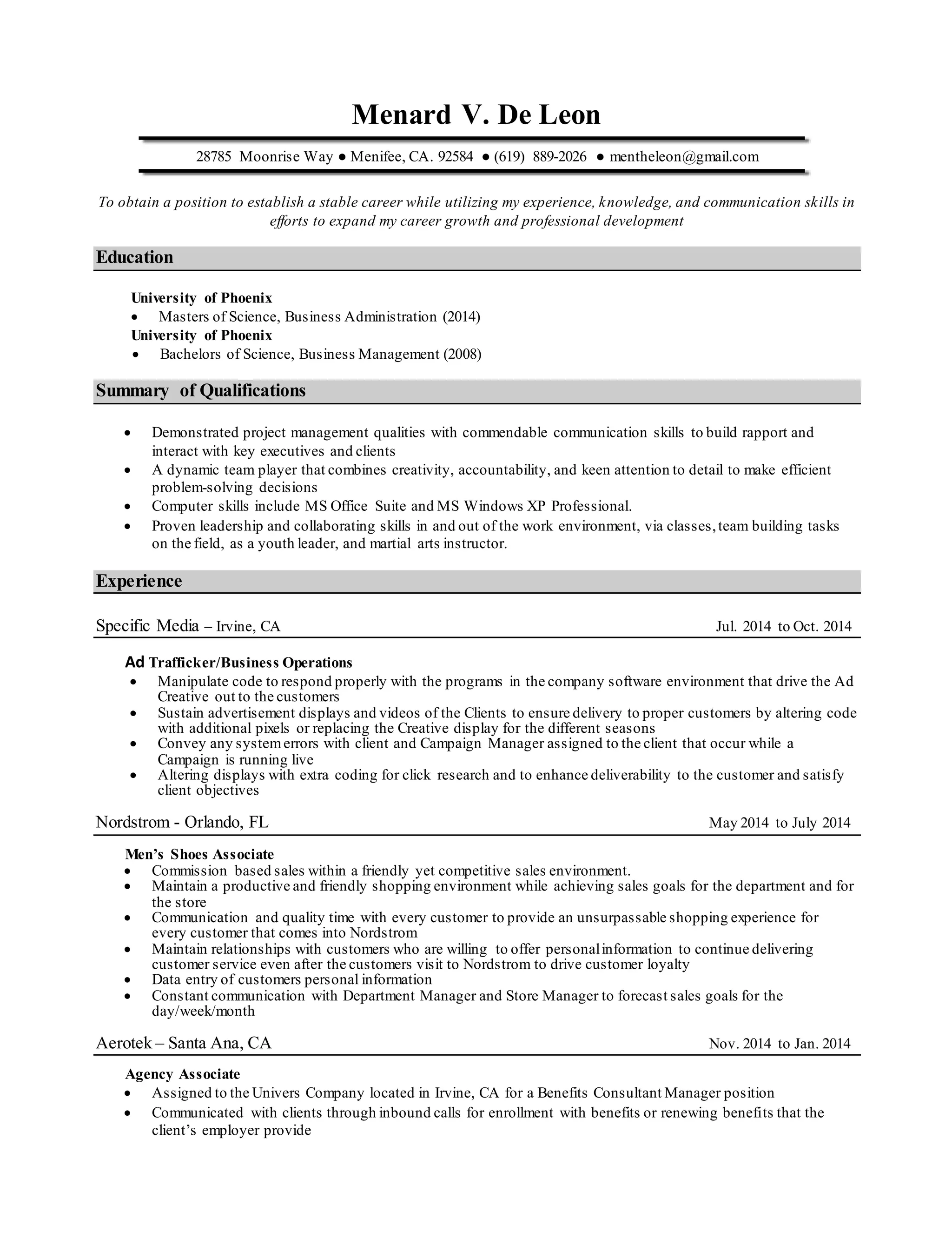 Menard DeLeon_Resume | DOCX