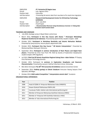 CURRICULUM VITAE | PDF | Geology | Science