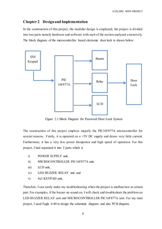 Report (Electromagnetic Password Door Lock System) | DOCX