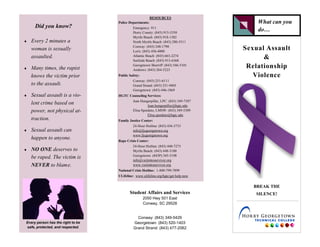FINAL Sexual Assault Brochure Group 1 | PPT