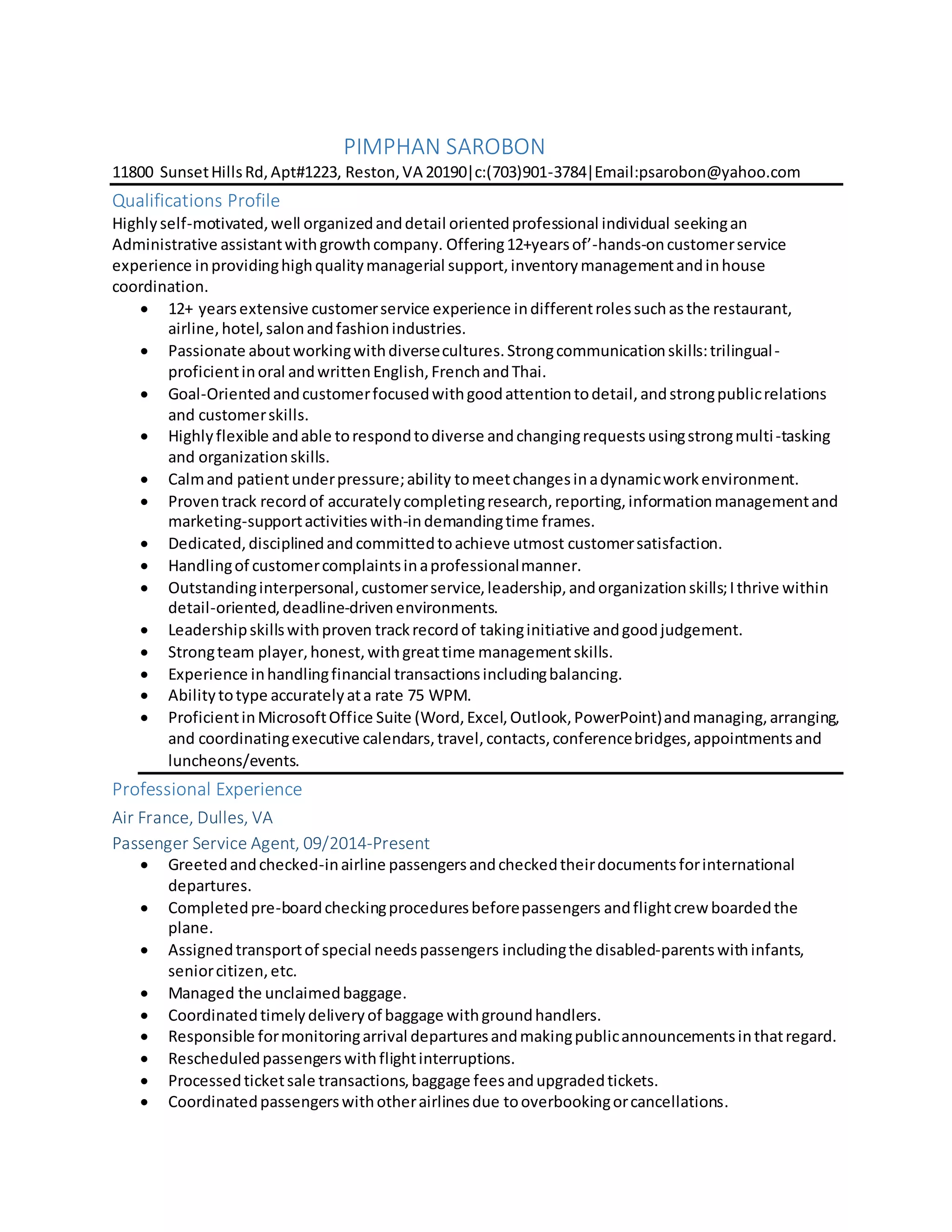 Resume-Pim's Administrative assistant.doc