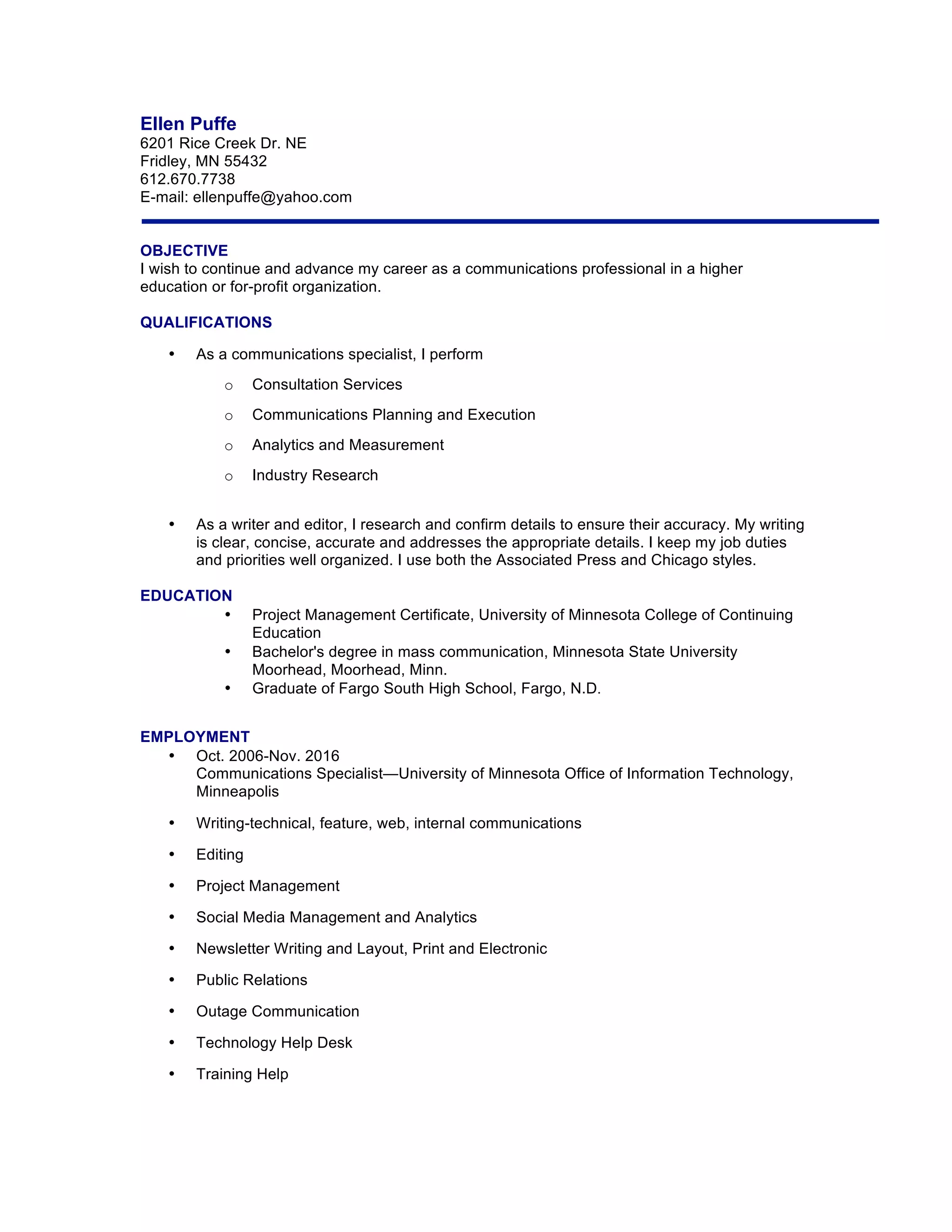 Ellen Puffe-Resume | PDF