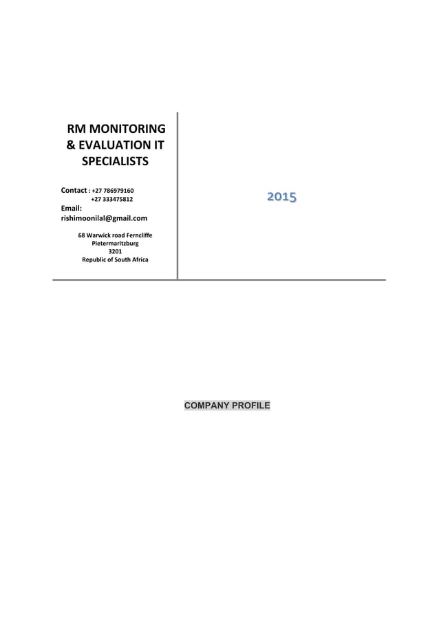 Profile off RM | PDF