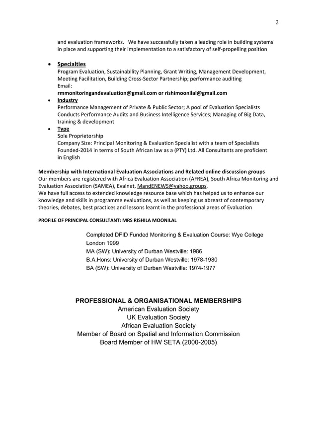 Profile off RM | PDF