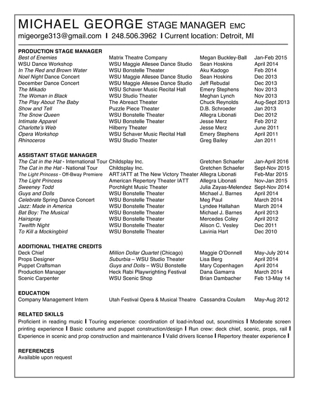 M. George Resume Website | PDF