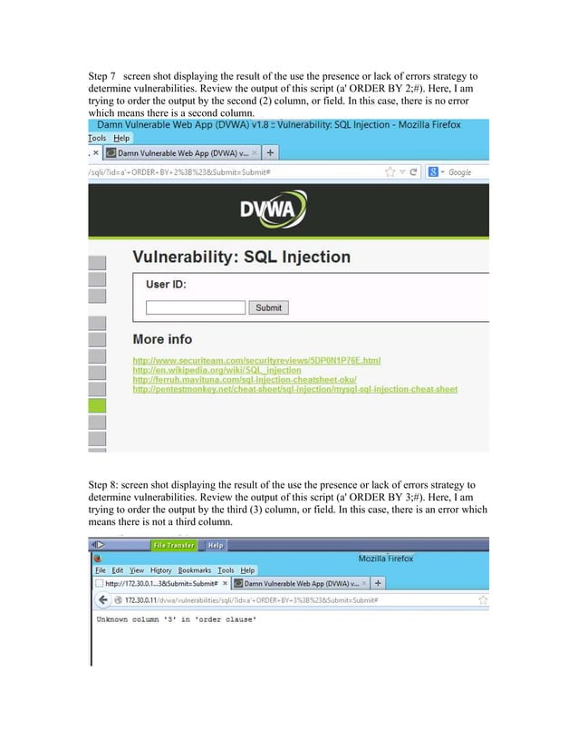 example of sql injection | PDF