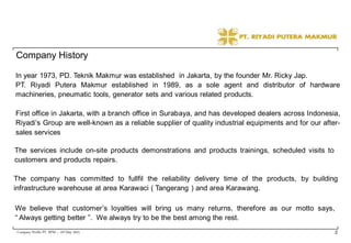 RPM Company Profile_May 2015 | PPT