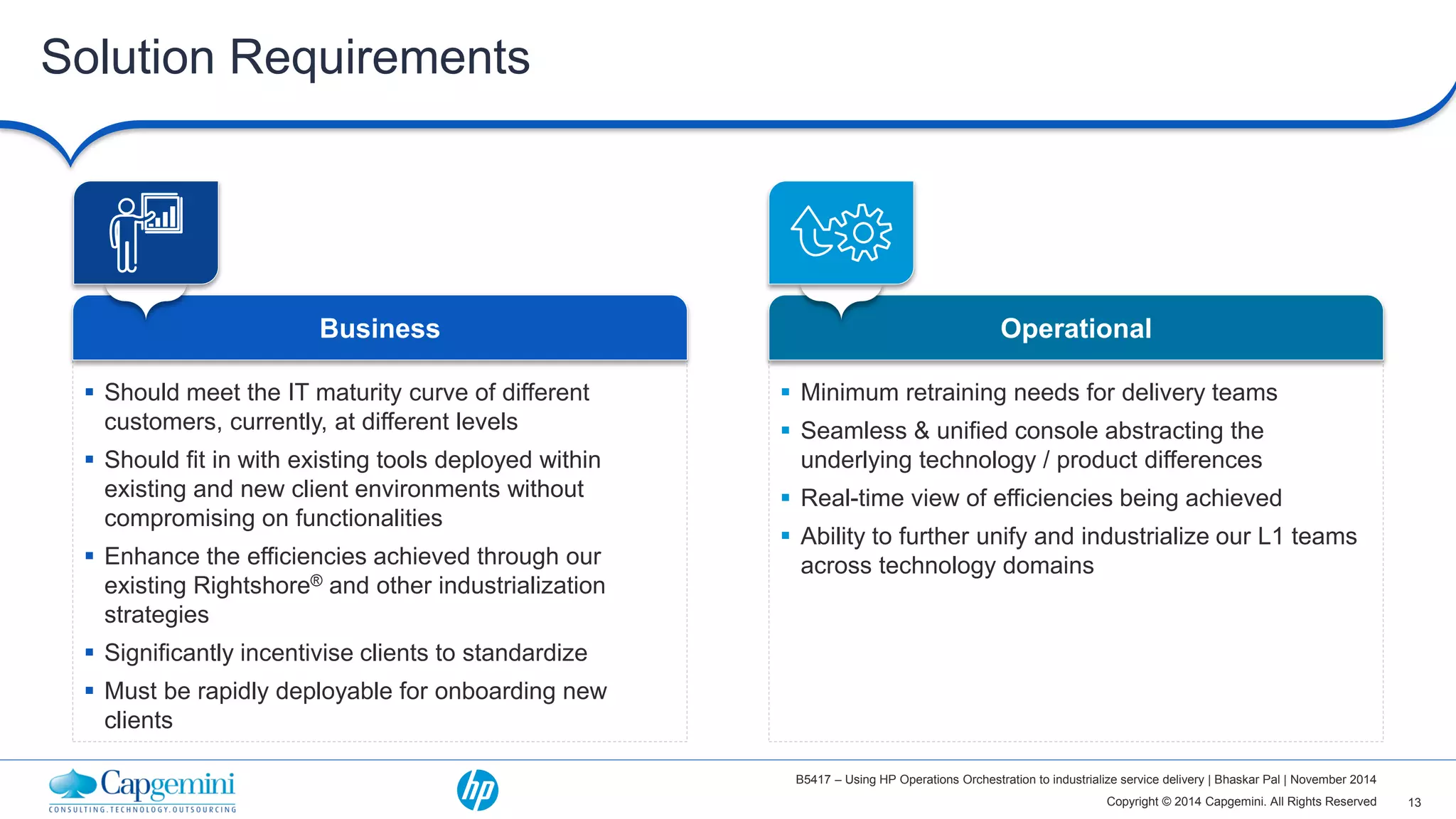 Using HP Operations Orchestration to Industrialize Service Delivery | PPT