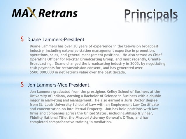 MAX Retrans | PPTX