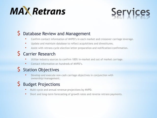 MAX Retrans | PPTX