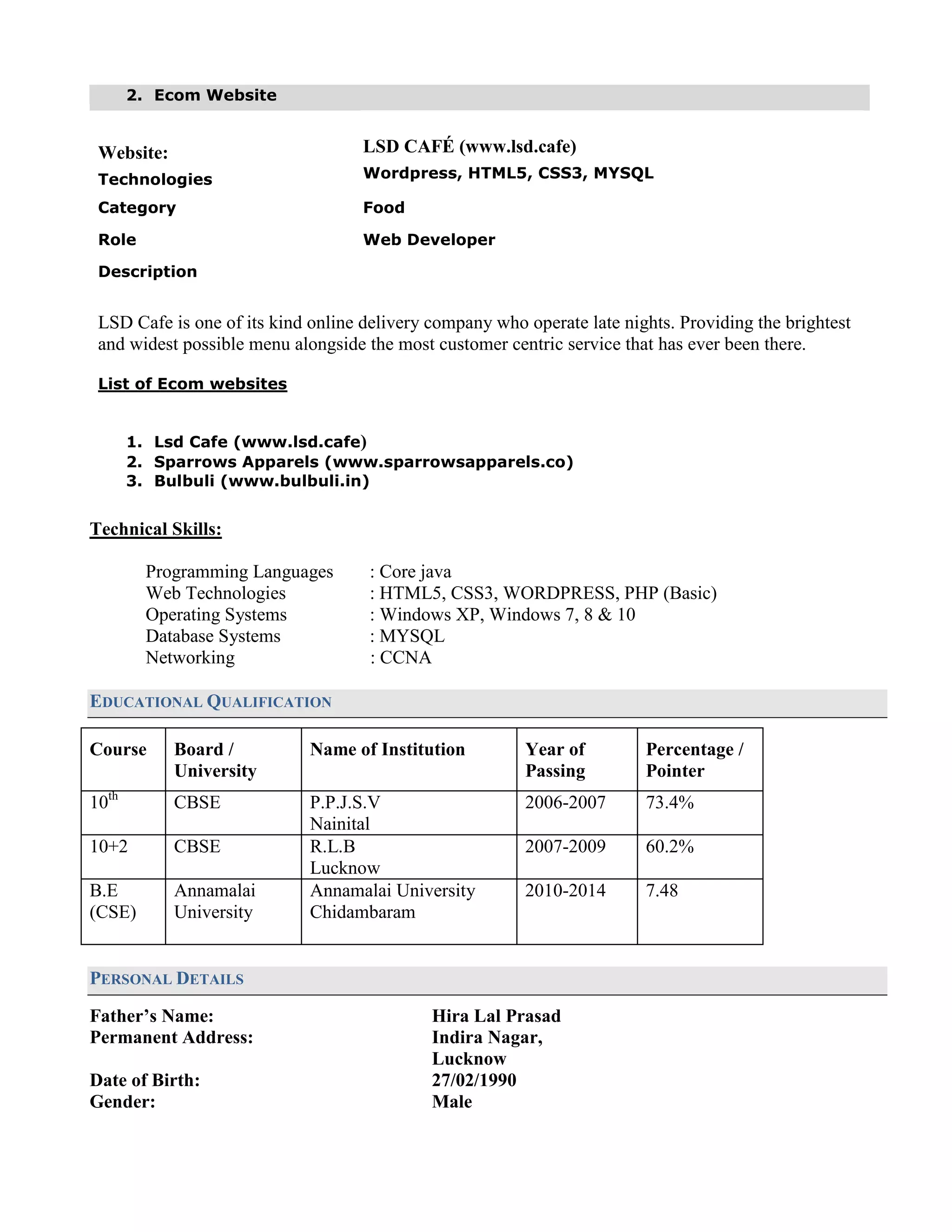 Rohit Kumar_Web Developer_CV | PDF