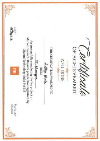 IIT Kharagpur Certificate | PDF