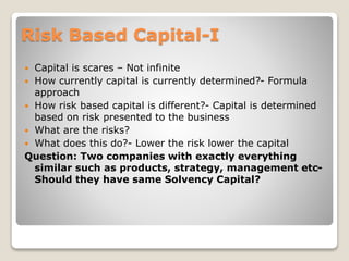 Risk Management in Life Insurance | PPTX