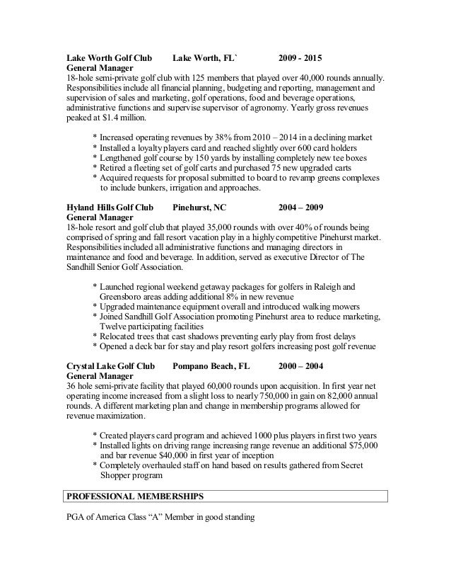 Pga Professional Resume How To Become An Assistant Golf Professional