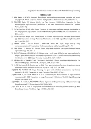 Image Super-Resolution Reconstruction Based On Multi-Dictionary Learning | PDF