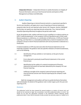 Internal FInancial Control | PDF