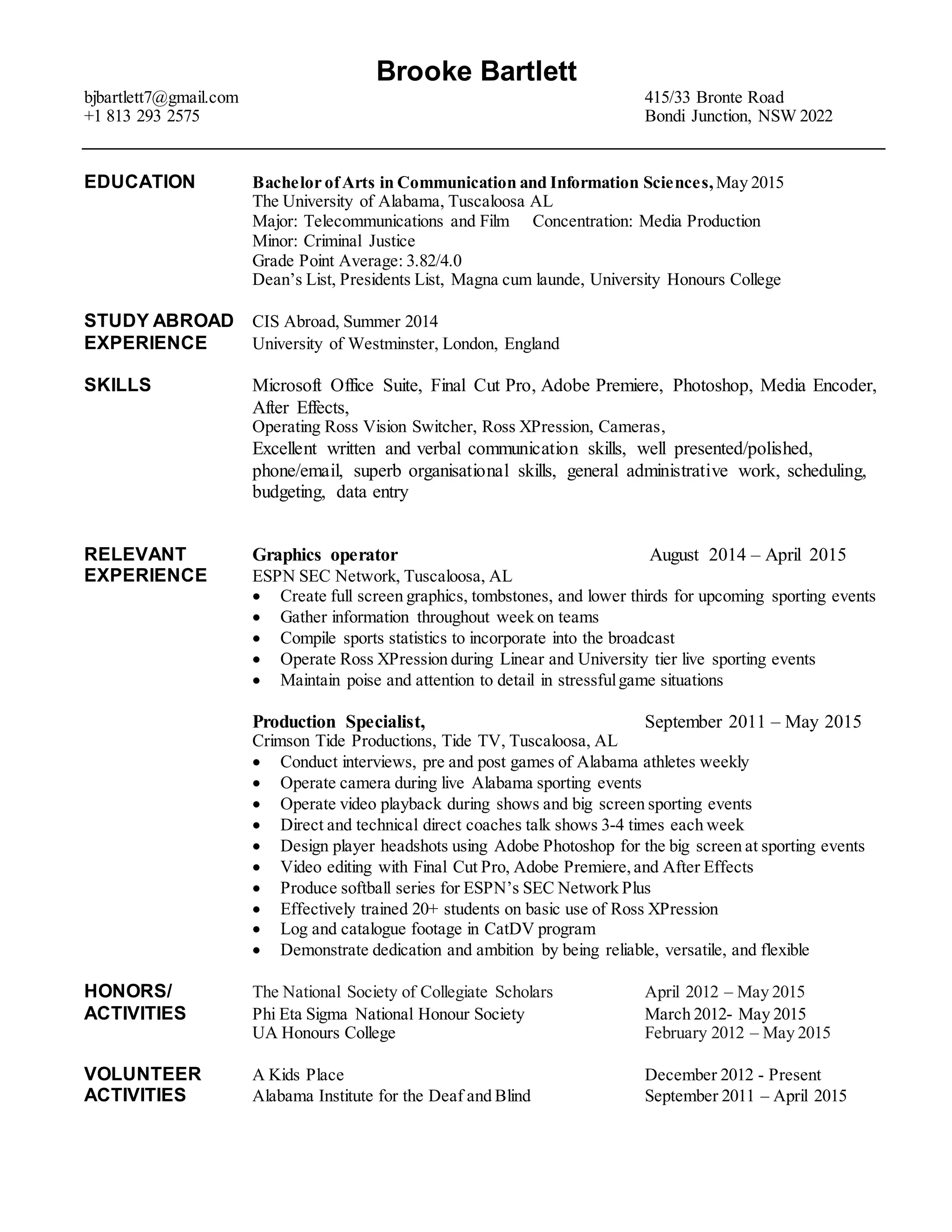 Brooke Bartlett Resume | DOCX