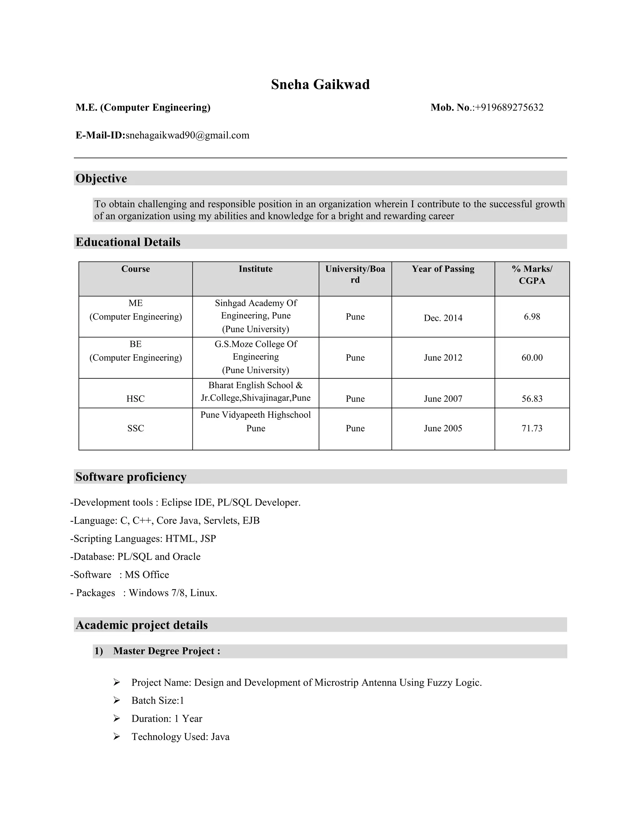 Sneha_Resume (1) | PDF