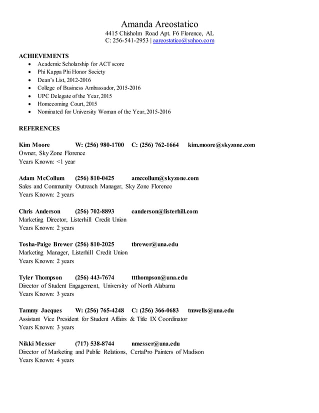 Amanda Areostatico - Resume | DOCX