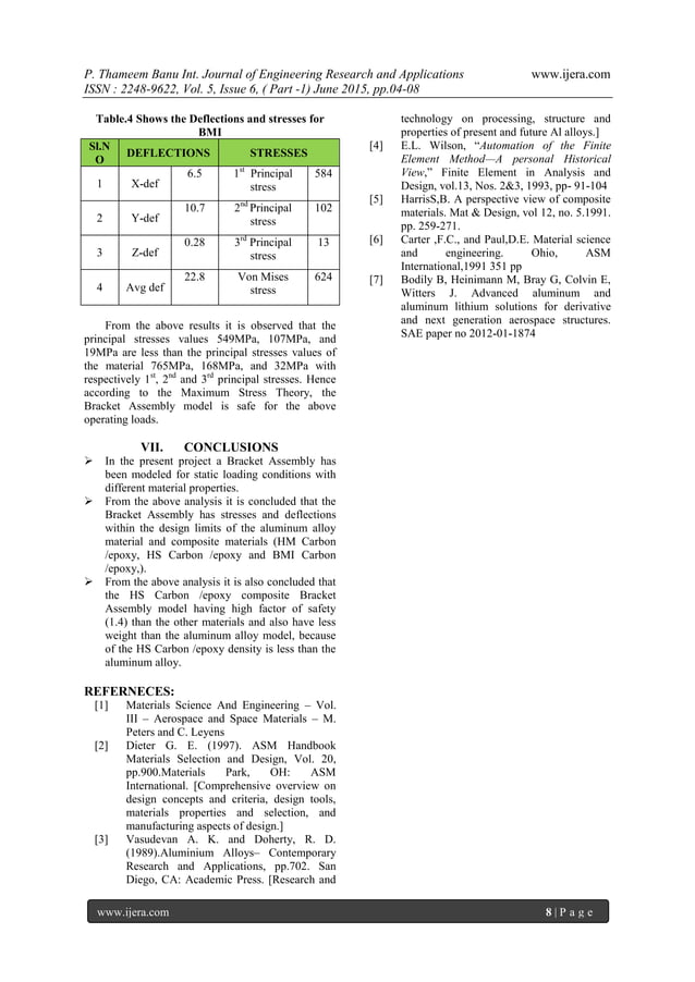 Modeling and Analysis of Bracket Assembly in Aerospace Industry | PDF