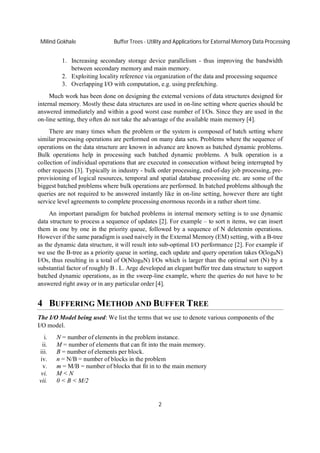 Buffer Trees - Utility and Applications for External Memory Data Processing | PDF