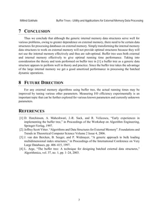 Buffer Trees - Utility and Applications for External Memory Data Processing | PDF