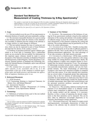 B 568 98 thickness by x ray | PDF