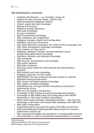 Lefentse Sennelo - CV | PDF