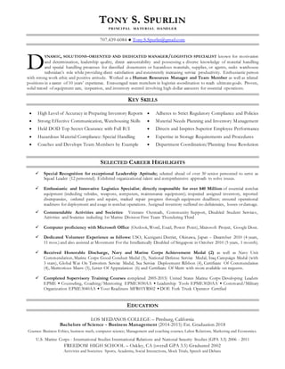 Tony Spurlin Resume 2016 | PDF