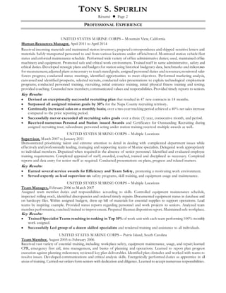 Tony Spurlin Resume 2016 | PDF