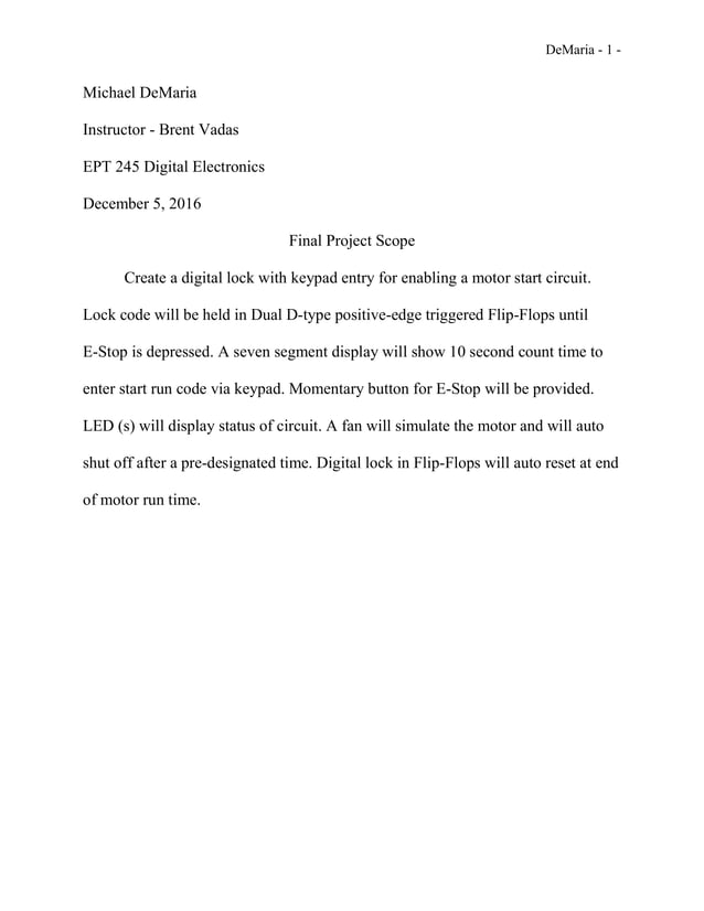 FINAL PROJECT SCOPE | PDF