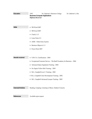 Karen's Resume | DOC