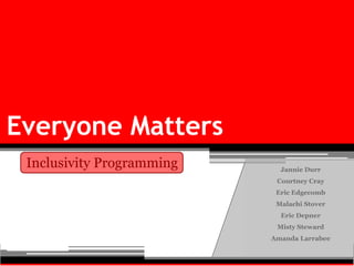 Everyone Matters 2015 presentation--USM | PPTX
