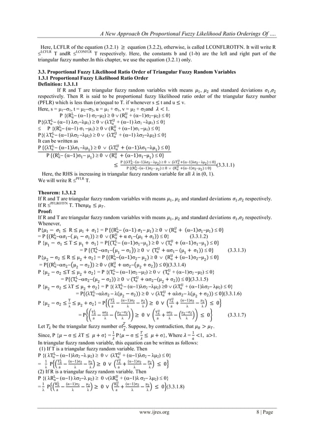 A New Approach on Proportional Fuzzy Likelihood Ratio orderings of Triangular Fuzzy Random ...