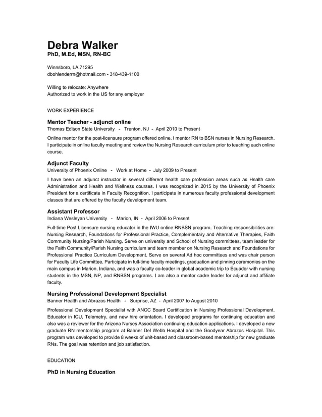 Debra-Walker resume | PDF