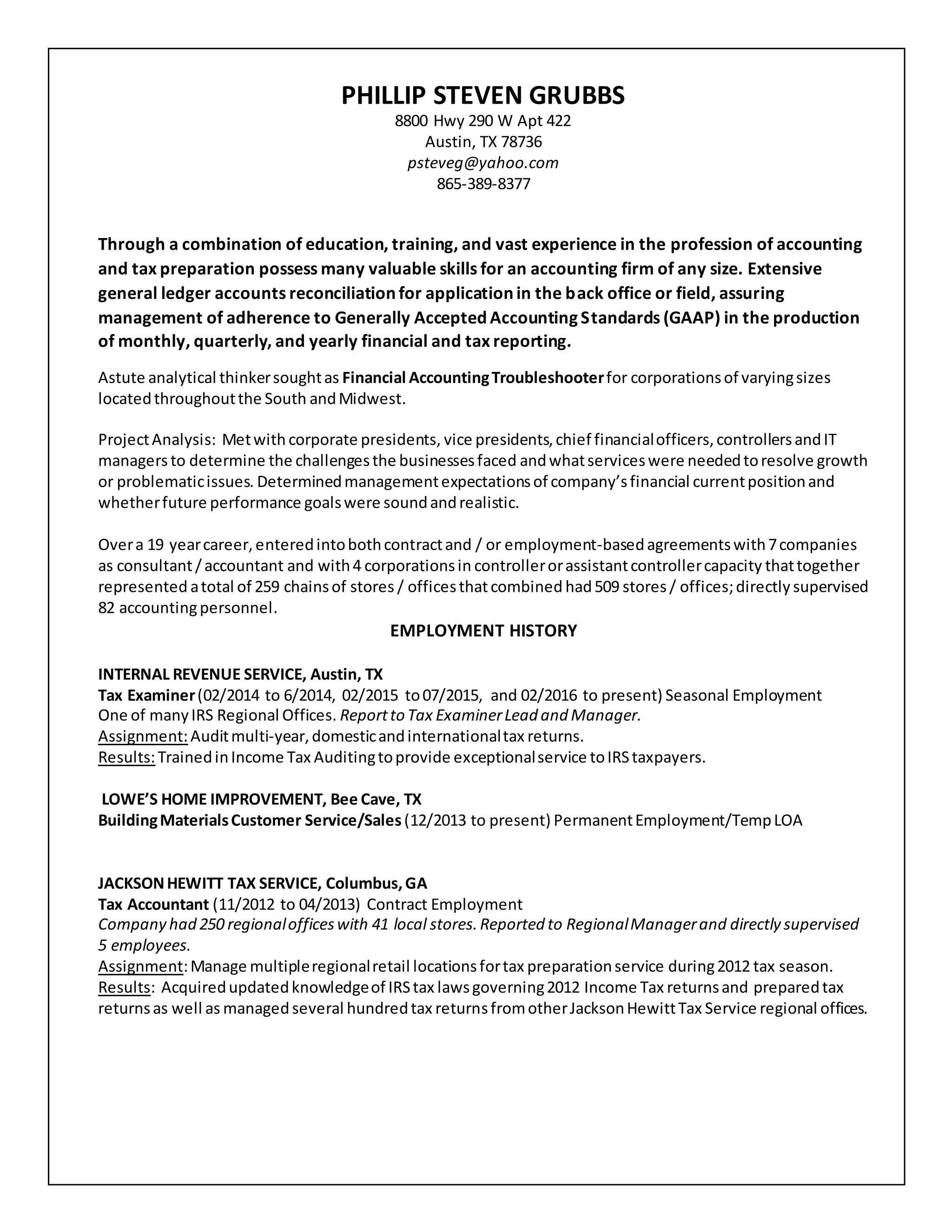 GRUBBS, PS_RESUME 03052016_ | DOCX