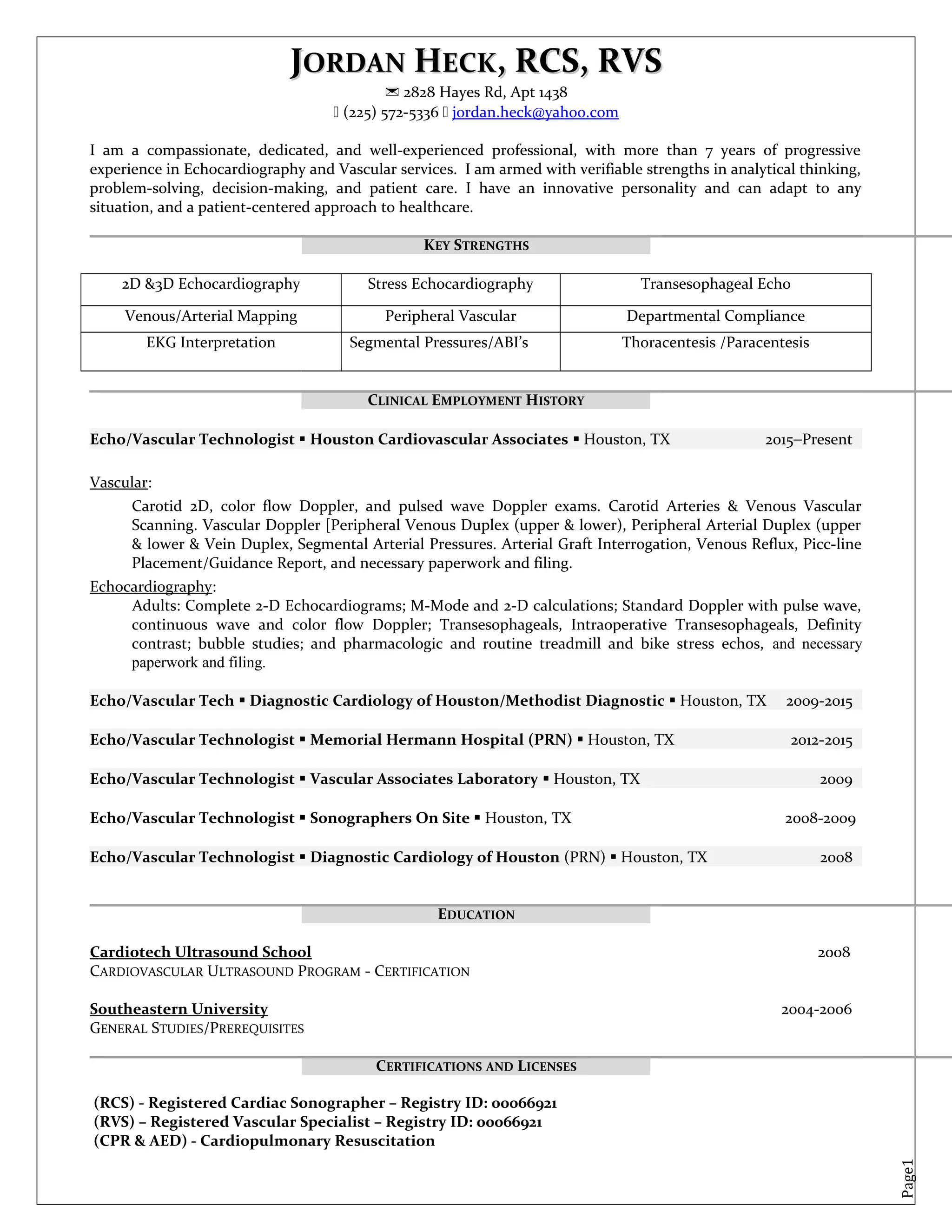 Jordan Heck New resume 2015 | DOC