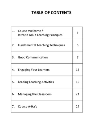 Train-the-Trainer Workbook | DOCX